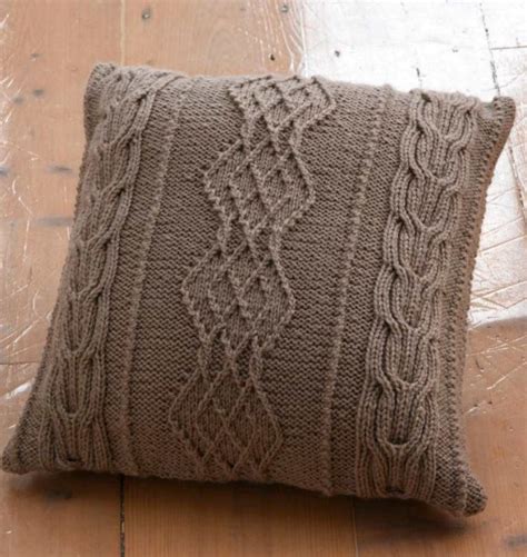 Aran Cushion Free Knitting Pattern Knitting Bee