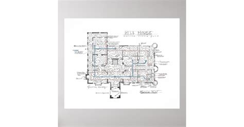 Haunting Of Hill House Blueprint Poster Zazzle