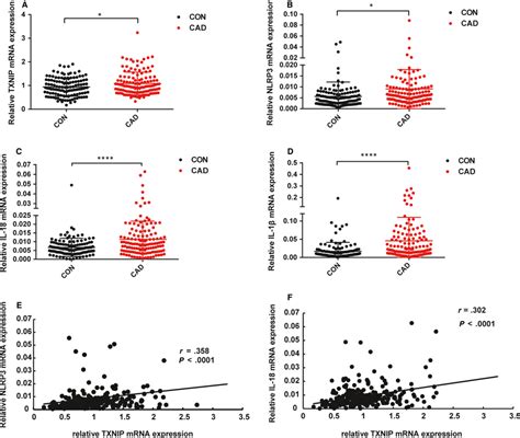 The Mrna Expression Of Txnip Nlrp3 Il‐1β And Il‐18 In Pbls Of Cad