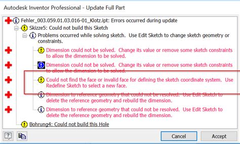 Could Not Find The Face Or Invalid Face For Defining The Sketch Coordinate System After Using