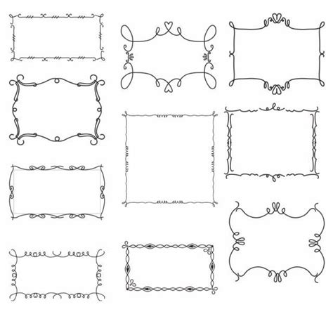 꽃 장식 프레임 프레임 사진 손 Png 그림 자유 선 장식 프레임 프레임 벡터 디자인 매체