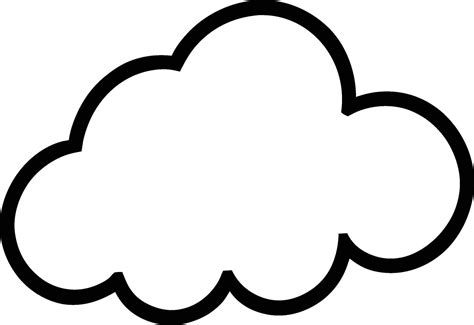 Cloud Icon Outline Sign Clouds Draw Black Line Symbol Graphic Design Weather Forecast Doodle