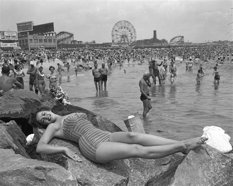 Theniftyfifties On The Beach At Coney Island 1954 ” Bathing
