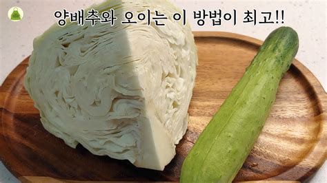 아삭아삭 맛있는 양배추 오이는 이렇게 드세요 Cabbage Cucumber Salad Youtube