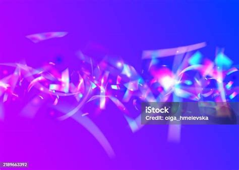 생일 색종이 폭발 배경입니다 디지털 배너 푸른 눈부심 효과 디스코 반짝이 라이트 컨셉 깜짝 디자인 포일 홀로그램 폭발 보라색