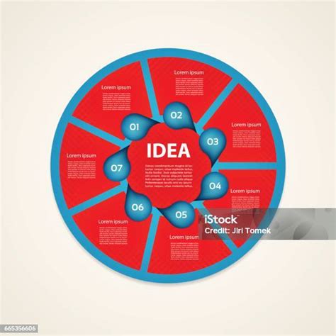 อินโฟกราฟิกวงกลมเวกเตอร์ แม่แบบสําหรับแผนภาพวงจรกราฟงานนําเสนอและแผนภูมิกลม แนวคิดทางธ ภาพประกอบ