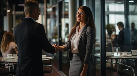 Premium Photo Photo Woman Shaking Hand While Having A Break