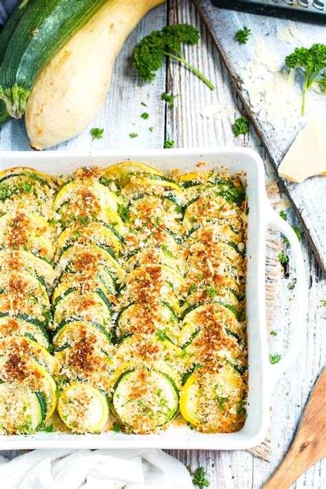 Healthy Summer Squash Casserole With Zucchini And Yellow Squash Use Up All Of Your Summe