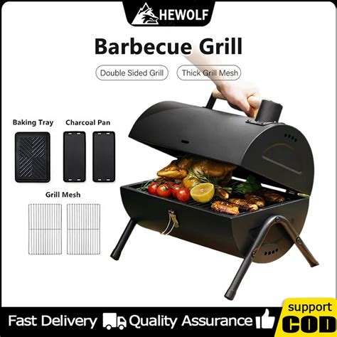 Portable Charcoal Grill Small Compact Bbq Grill Mini Folding Outdoor