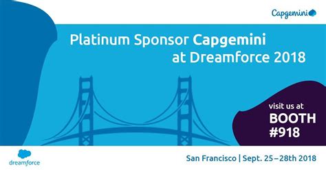 Join Capgemini At Dreamforce 2018 September 25th 28th In San Francisco Df18 Bit Ly