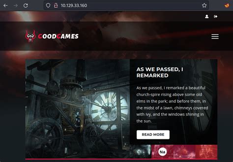 goodgames hackthebox walkthrough hacking articles