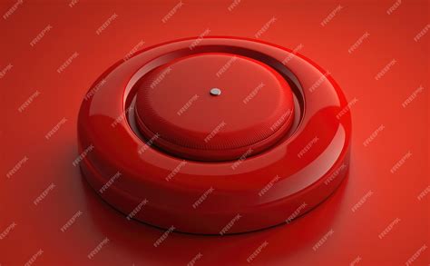 Premium Photo A Large Red Plastic Or Metal Pushbutton Alarm Warning