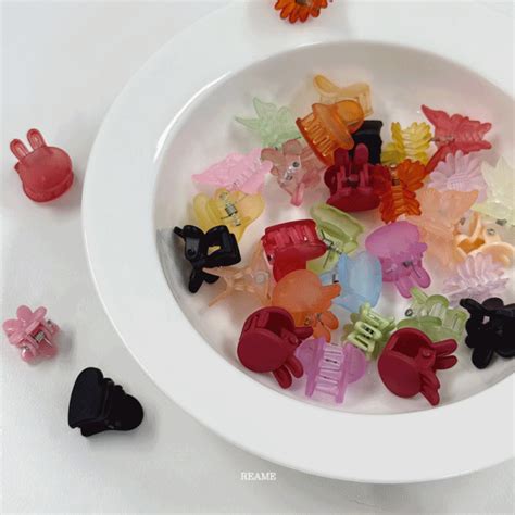 🐻5060p🐻 미니집게핀 세트 디스코핀 옆머리 앞머리 포인트핀 애교핀 쁘띠핀 머리핀 헤어집게핀 프랑스핀 소품 체육대회 에이블리