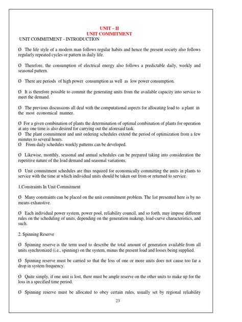 Unit Ii Unit Commitment Pdf Dynamic Programming Applied Mathematics