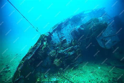 Premium Photo Shipwreck Diving On A Sunken Ship Underwater Landscape