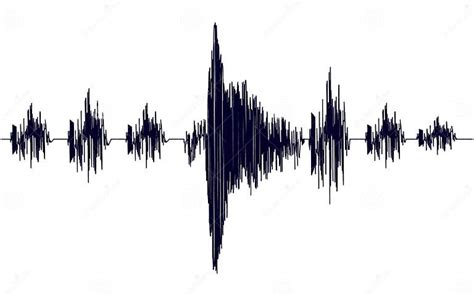Black Seismogram Of Seismic Activity Or Lie Detector Record Stock