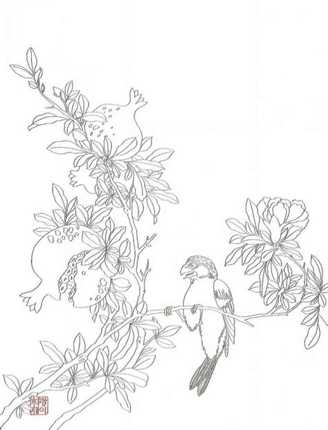 민화 도안 남일호의 화조화첩 네이버 블로그 민화 한국 공예 새 그림