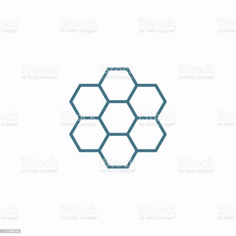 얇은 아웃 라인 벌집 아이콘입니다 기하학적 인 편평한 육각형 모양 요소입니다 추상 Eps 10 일러스트입니다 개념 벡터 기호입니다 0명에 대한 스톡 벡터 아트 및 기타