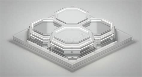 Abstract Geometric Structure Of Interlocking Hexagons Stock