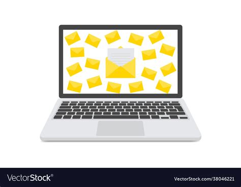 Spamming Mailbox Concept A Lot Emails Royalty Free Vector