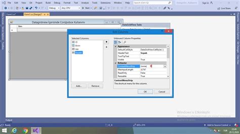 C Datagridview İçerisinde Combobox Kullanımı İlişki Tablo Kullanımı YouTube