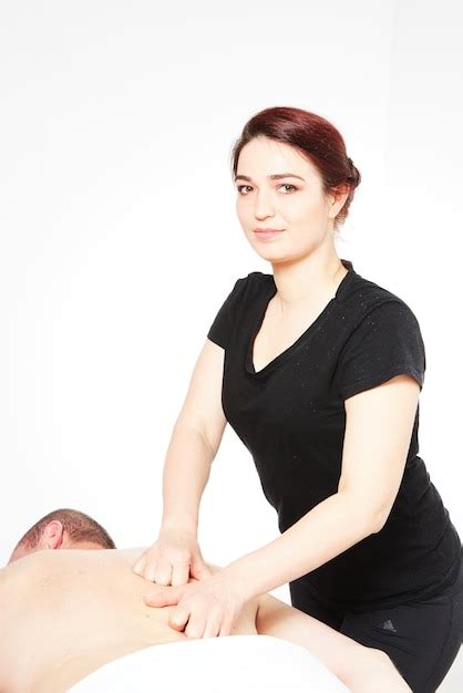 Premium Photo Young Woman Getting Back Massage