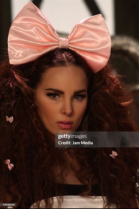 Mexican Singer Belinda Performs During The Recording Of Her Video