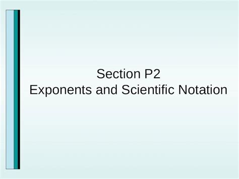Ppt Section P2 Exponents And Scientific Notation Dokumentips