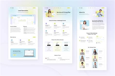 AdVantage SaaS Website UI Figma Template On Yellow Images Creative Store