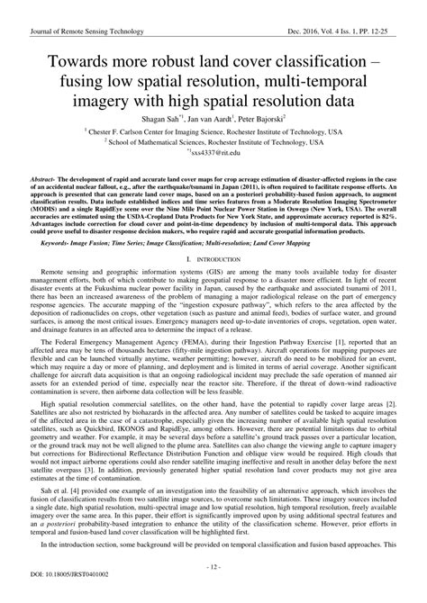 Pdf Towards More Robust Land Cover Classification Fusing Low