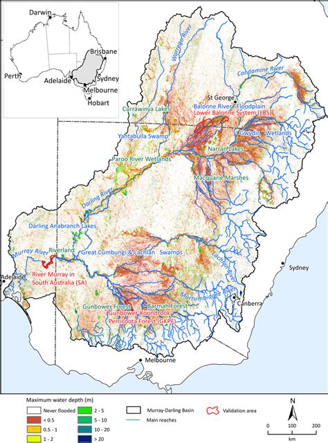 Maximum Floodwater Depth The Maximum Floodwater Depth For The Murray Download Scientific