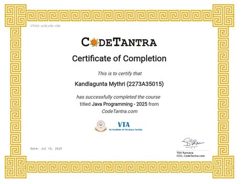 🎉 Im Excited To Share That Ive Successfully Completed The Java Programming 2025 Course From