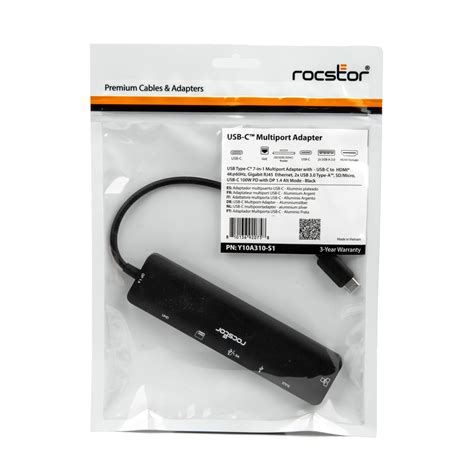 Usb Type C 6 In 1 4k Multiport Adapter With Dp 1 4 Alt Mode Usb C To Hdmi 4k 60hz Gigabit