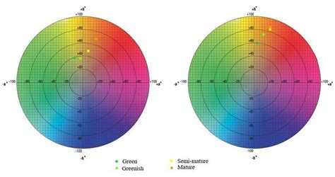 Shows The Colorimetric Behavior In The Cielab Color Space Of The Four Download Scientific