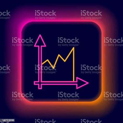 빛나는 네온 선 그래프 일정 차트 다이어그램 인포그래픽 검은 배경에 격리된 원형 그래프 아이콘 다채로운 개요 개념 벡터 개념에 대한 스톡 벡터 아트 및 기타 이미지 Istock