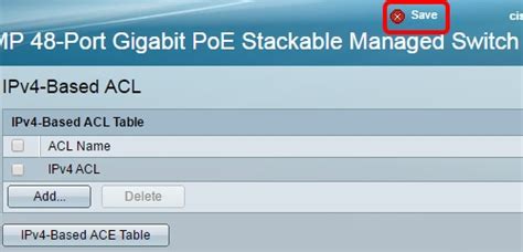 Configure Ipv4 Based Access Control List Acl And Access Control Entry Ace On A Switch Cisco