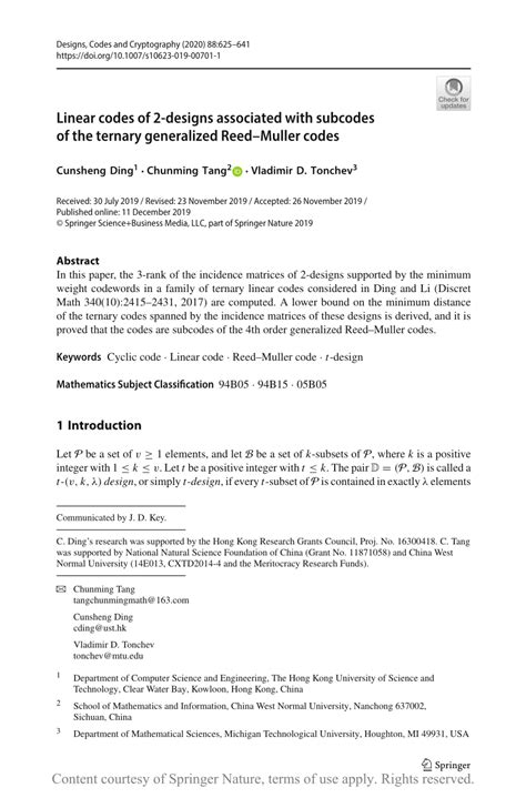 Linear Codes Of 2 Designs Associated With Subcodes Of The Ternary
