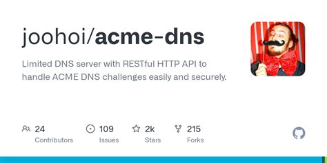 Github Joohoi Acme Dns Limited Dns Server With Restful Api To Handle Acme Dns Challenges