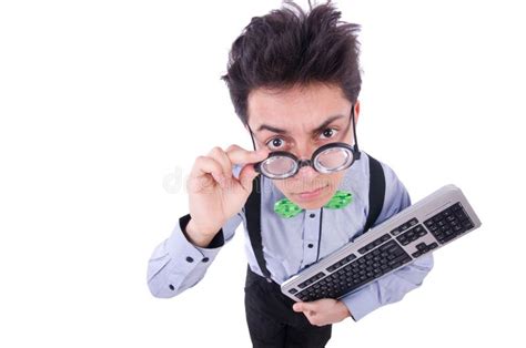Computer Geek Nerd Stock Image Image Of Laugh Emotion 32811279