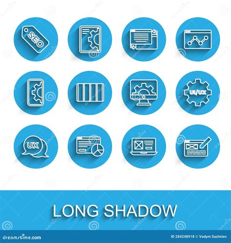 set line ui or ux design website statistic seo optimization color palette guide and