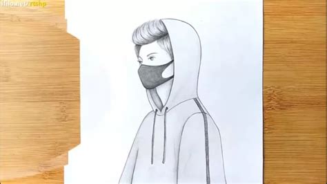 آموزش کشیدن نقاشی پسر با ماسک هنر نقاشی برای نوجوانان جعبه