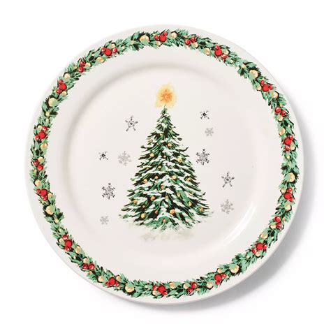 Sur La Table Snowy Village Tree Dinner Plate Sur La Table