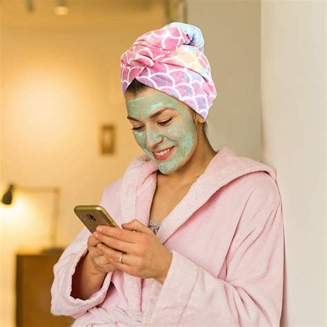 Badu Bg Хавлиена кърпа за сушене на коса от микрофибър за жени