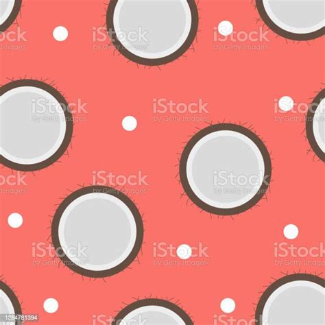 열대 과일 코코넛벡터 원활한 패턴 여름 일러스트레이션 갈색에 대한 스톡 벡터 아트 및 기타 이미지 갈색 과일 디자인 Istock