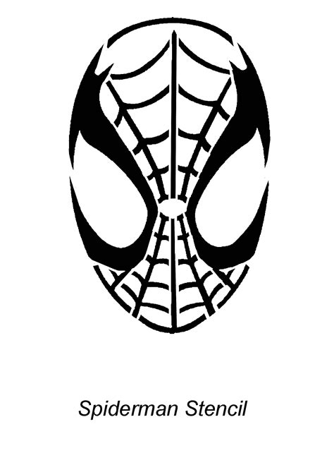 Spiderman Face Stencil