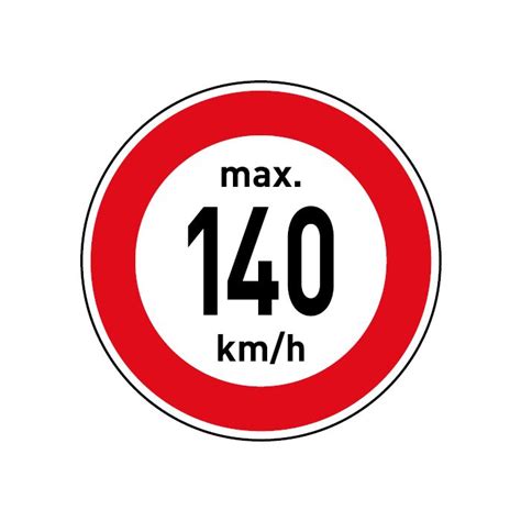 Zulässige Höchstgeschwindigkeit 140 km/h