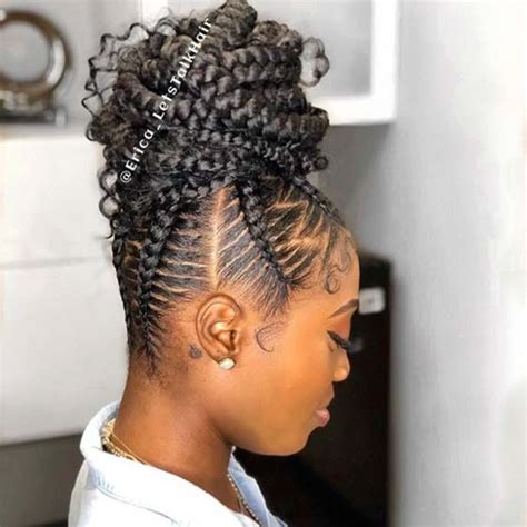 40 Stunning Stitch Braids Ponytail Cornrows Coils And Glory Braided