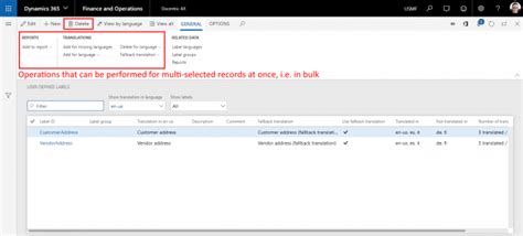 User Defined Labels Docentric Ax