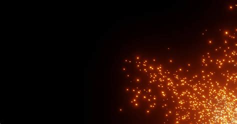 Fire Dust Flowing Particle With Black Background Smoothly Effect 4k Video 14642385 Stock Video