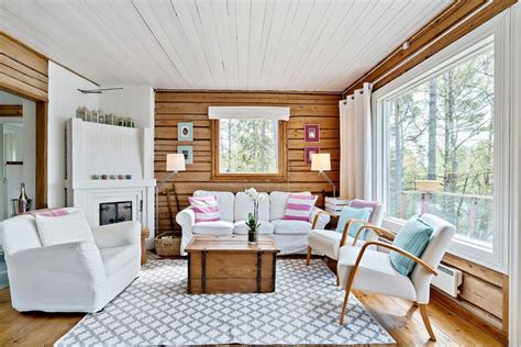 Белые стены в деревянном доме 35 фото